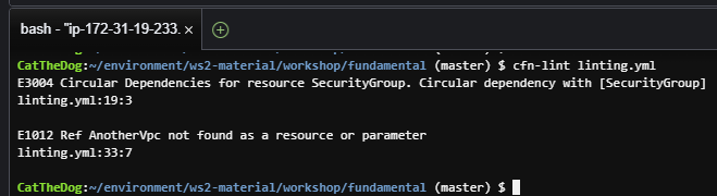 Linting :: Infrastructure as Code: Introduction to CloudFormation